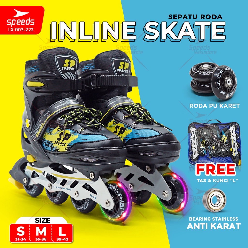 Jual SPEEDS Sepatu Roda Dewasa Remaja Anak New Inline Skates Roller ...