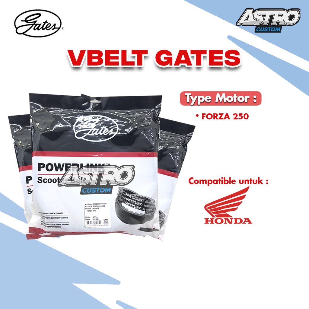 Jual Vanbelt Gates Forza 250 Vario 125 150 PCX ADV 150 160 Vespa Beat ...