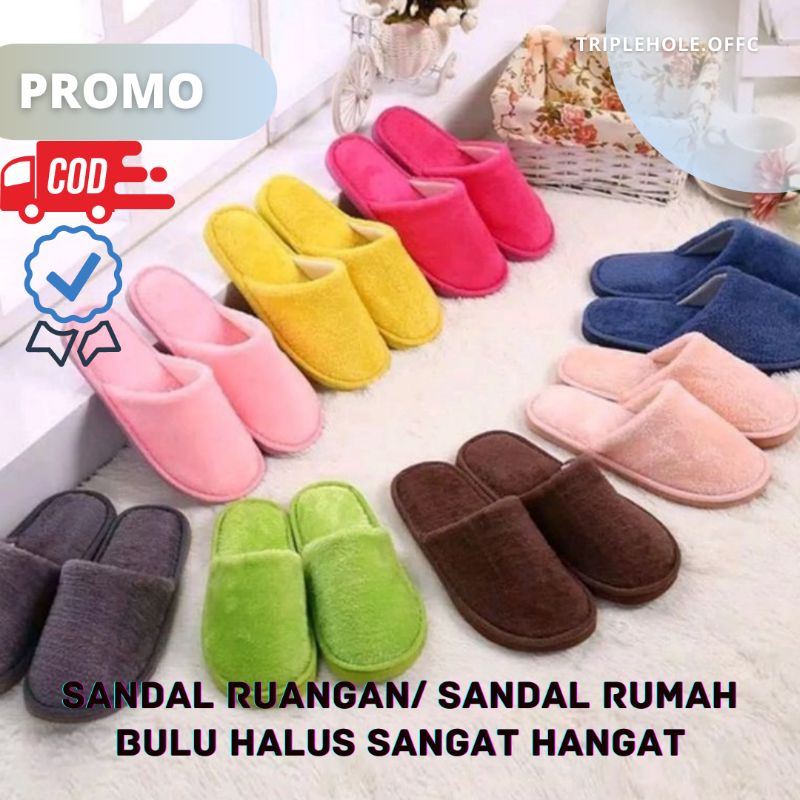 Jual SANDAL RUANGAN - FLIP TOP RUANGAN BULU HALUS DAN HANGAN | Shopee ...