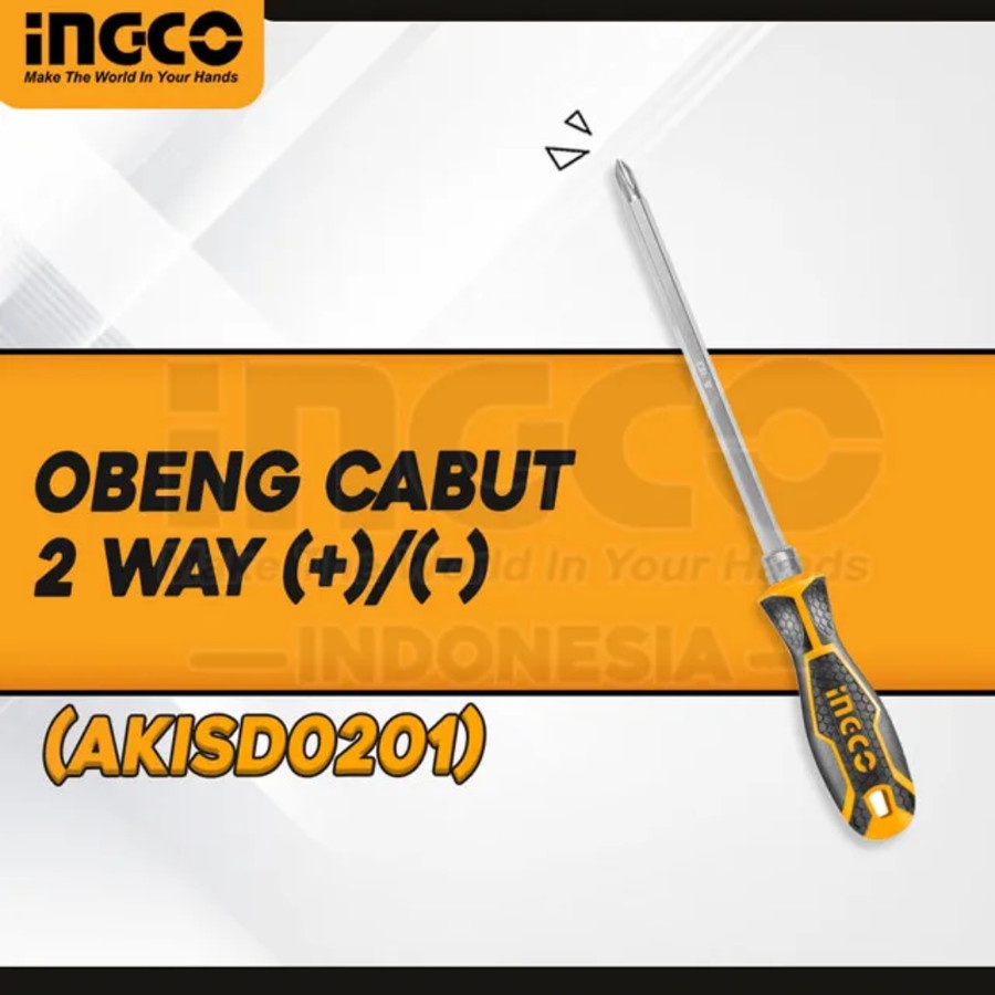 Jual Ingco AKISD0201 Obeng Cabut 2 Way (+) / (-) | Shopee Indonesia