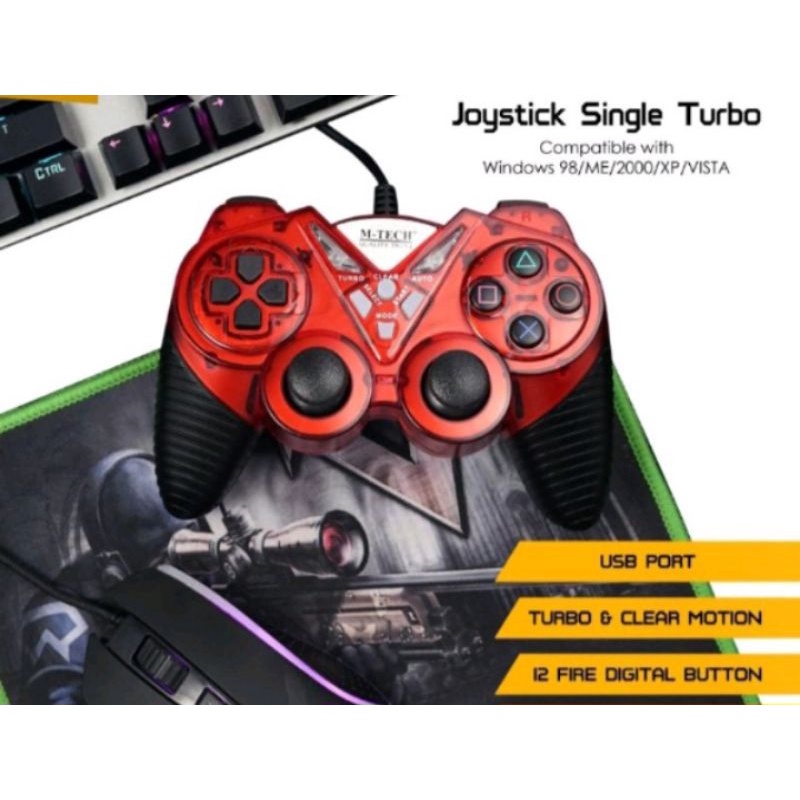 Jual Gampad M-tech single turbo untuk pc/laptop | Shopee Indonesia