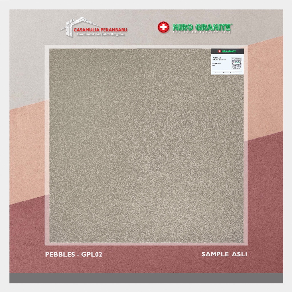 Jual Niro Granite 60x60 Pebbles - GPL02 Lite Buff & Deco | Shopee Indonesia