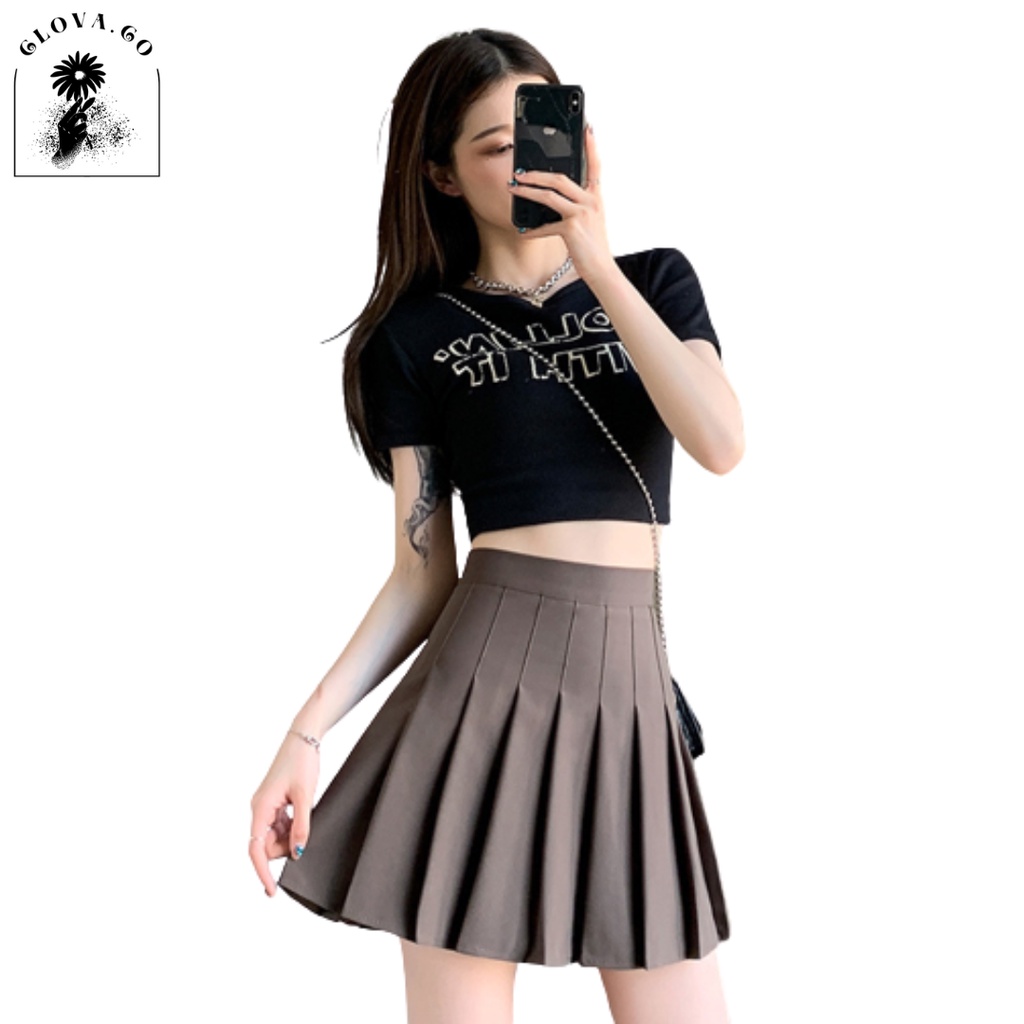 Jual CLOVA RK258 Rok Pendek Mini Korean Women Mini Skirt Model Lipat (S ...