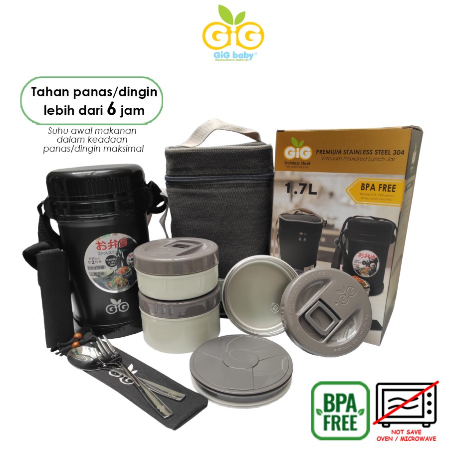 Jual GIG Baby Premium Lunch Jar 1,7 L Liter Litre Termos Makan Tahan ...