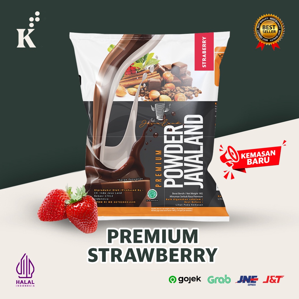 Jual Bubuk Minuman Premium Strawberry Javaland Grande 1kg | Shopee ...
