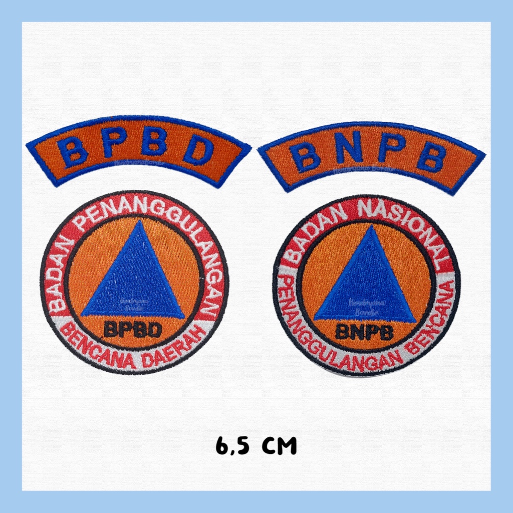 Jual Bordir Logo Lokasi BPBD / BNPB / Badan Penanggulangan Bencana 6 ...