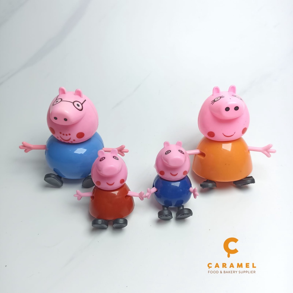 Jual ISI 4 CAKE TOPPER PEPPA PIG SEKELUARGA / FIGURE PEPPA PIG / FIGURE ...