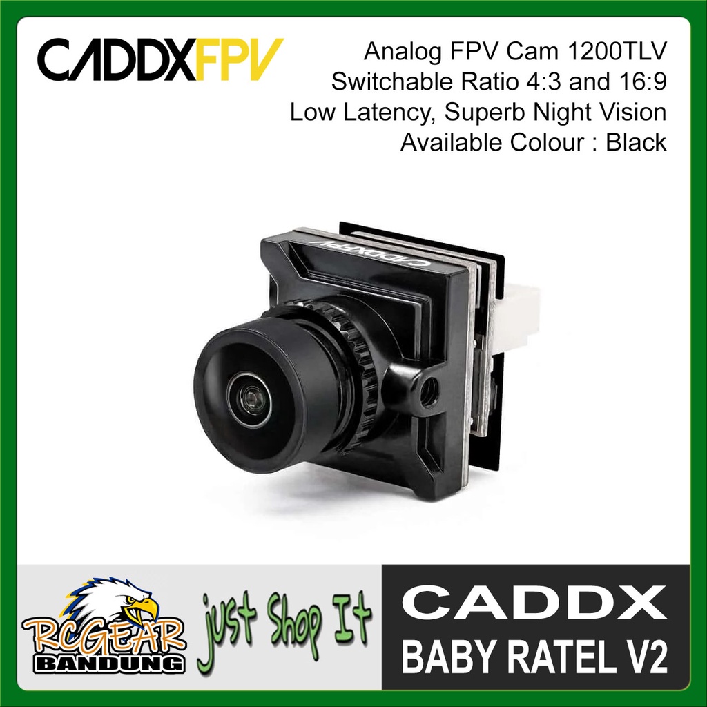 Jual Caddx Baby Ratel 2 Ratel2 V2 Starlight 1200TVL Analog FPV Camera ...