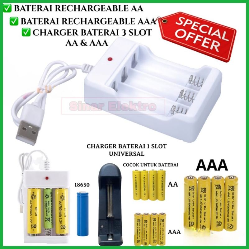 Jual Cas Charger Universal baterai 18650 AA AAA baterai 18650 AA ...