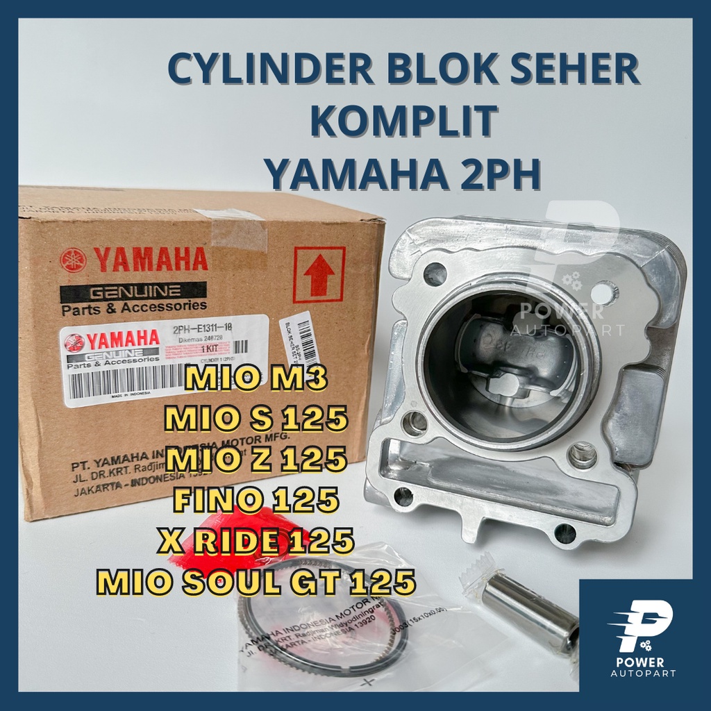 Jual CYLINDER BLOK SEHER + PISTON KIT SET KOMPLIT YAMAHA MOTOR MIO, SOUL GT 125, X RIDE 125 ...