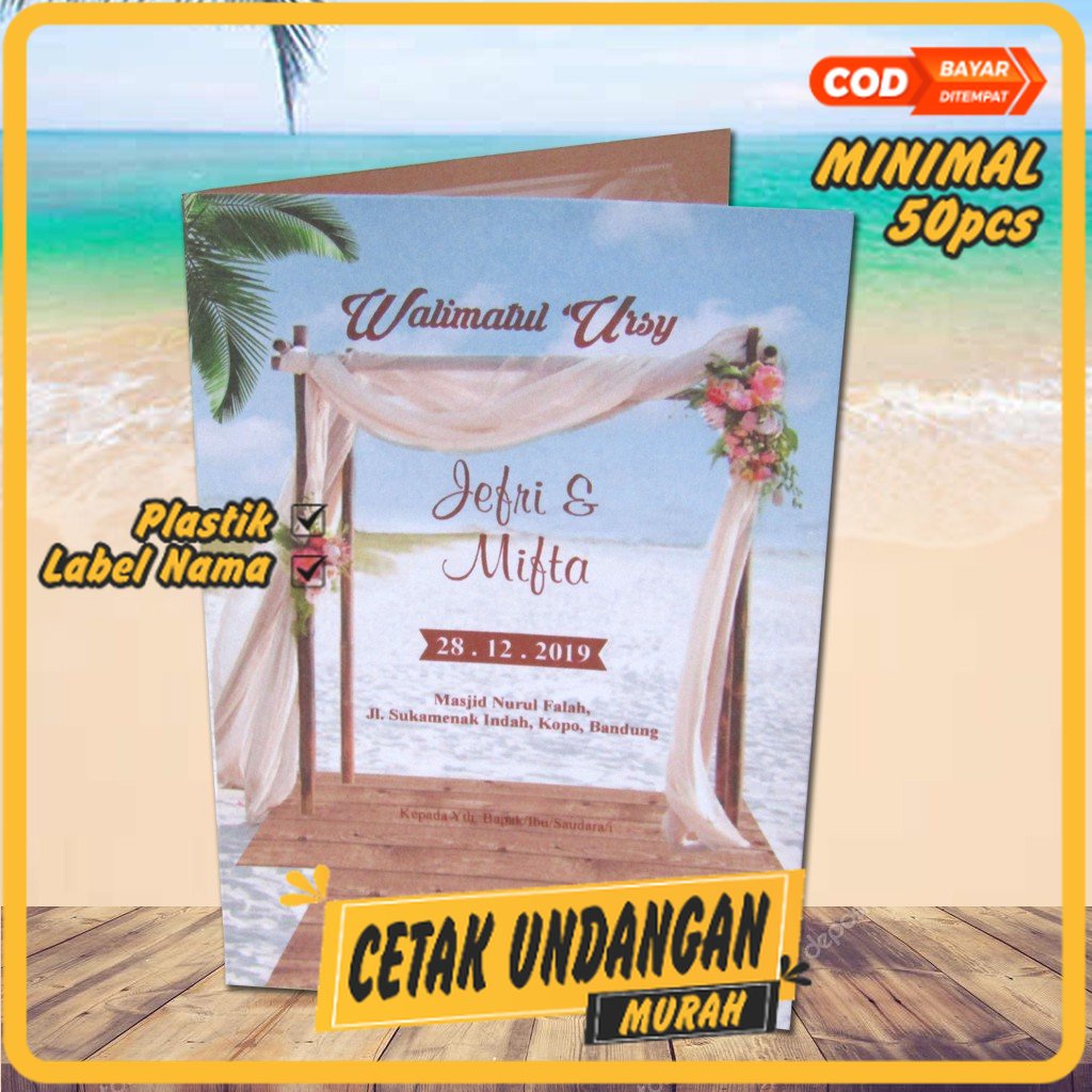 Jual Cetak Undangan Nikah Aesthetic Kekinian Rustic Elegant Seri Maliq ...