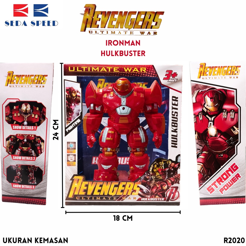 Jual SEDASPEED Mainan Action Figure Ironman Hulkbuster / Miniatur ...