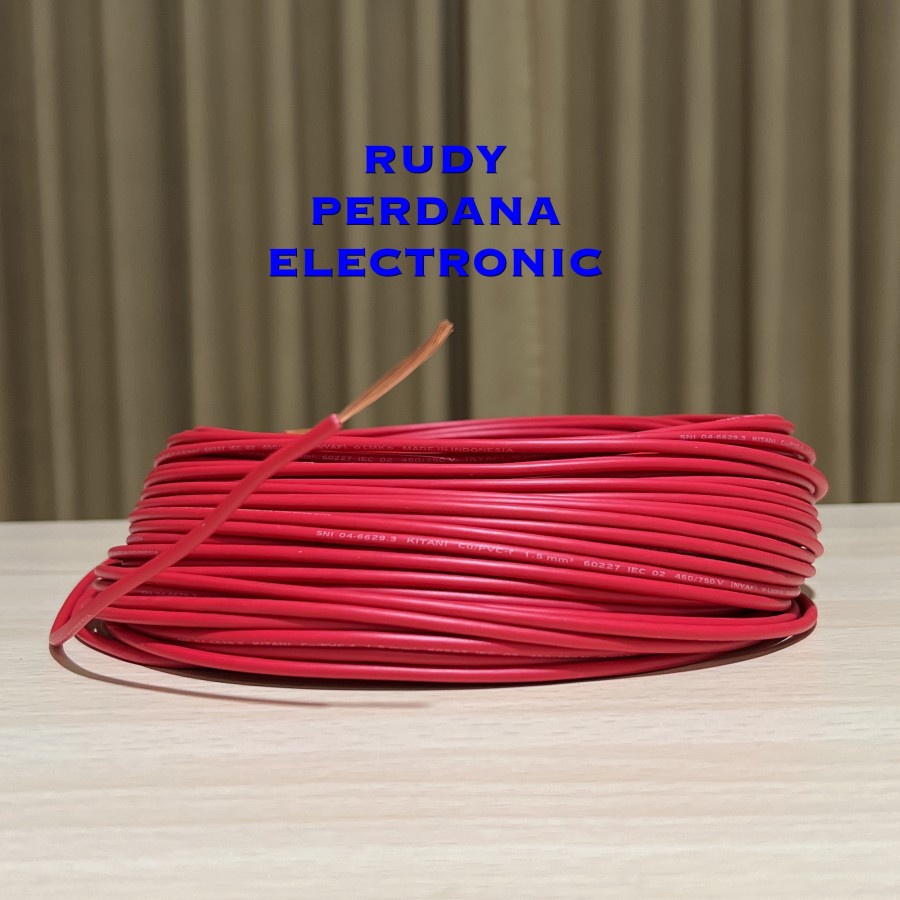 Jual KABEL LISTRIK SERABUT TEMBAGA NYAF LMK SNI 1x1.5MM 1 x 1.5 MM KITANI | Shopee Indonesia