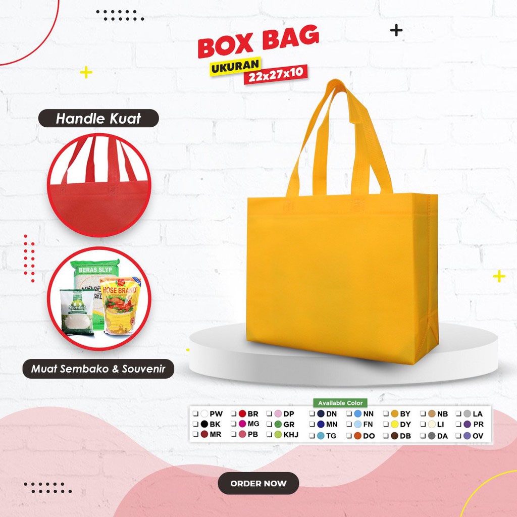 Jual BKN Tas Goodiebag Spunbond HLB 22x27x10 Press BOX | Tas Souvenir ...