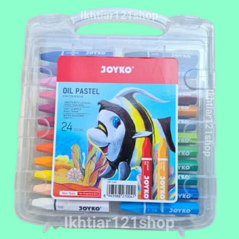 Jual Oil Pastel Crayon isi 24 pcs/Krayon Minyak Joyko isi 24 Warna ...