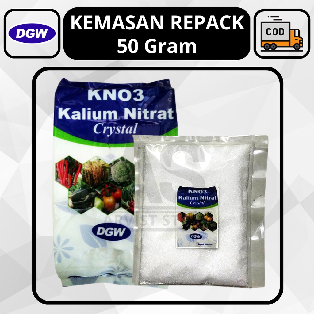 Jual Pupuk KNO3 DGW KNO 3 Kalium Nitrat Crystal Kemasan Repack 50 Gram ...