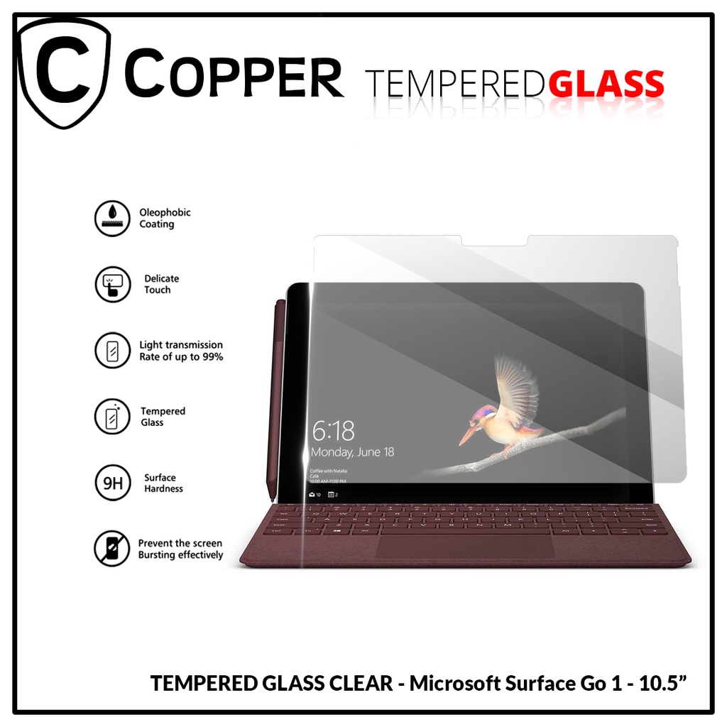 Jual Copper Tempered Glass Full Clear - Microsoft Surface Go 1 (10.5 ...