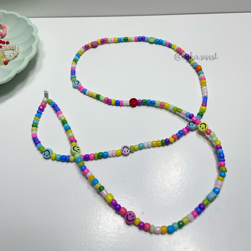 Jual lanyard / gantungan id card / lanyard id card / lanyard manik ...