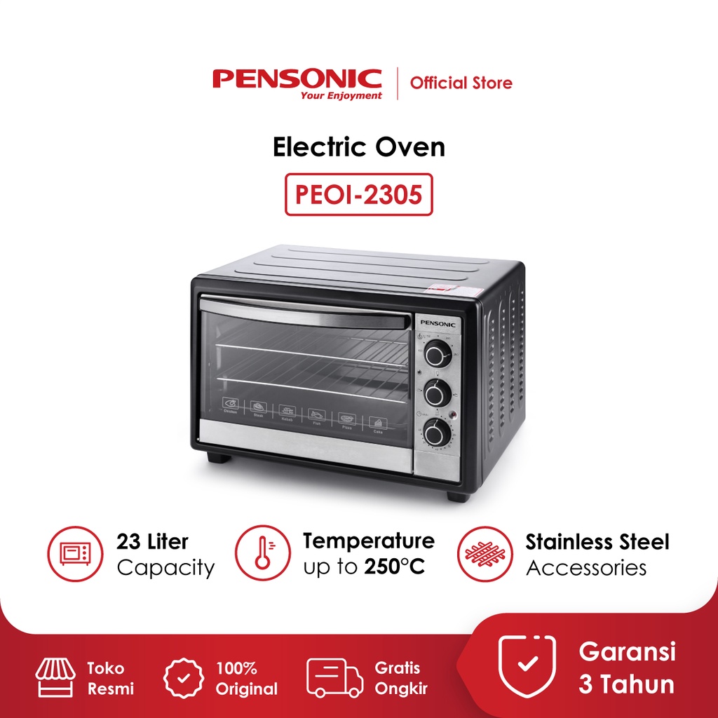 Jual PENSONIC Oven Listrik Multifunction Toast, Grill, and Bake Makanan ...
