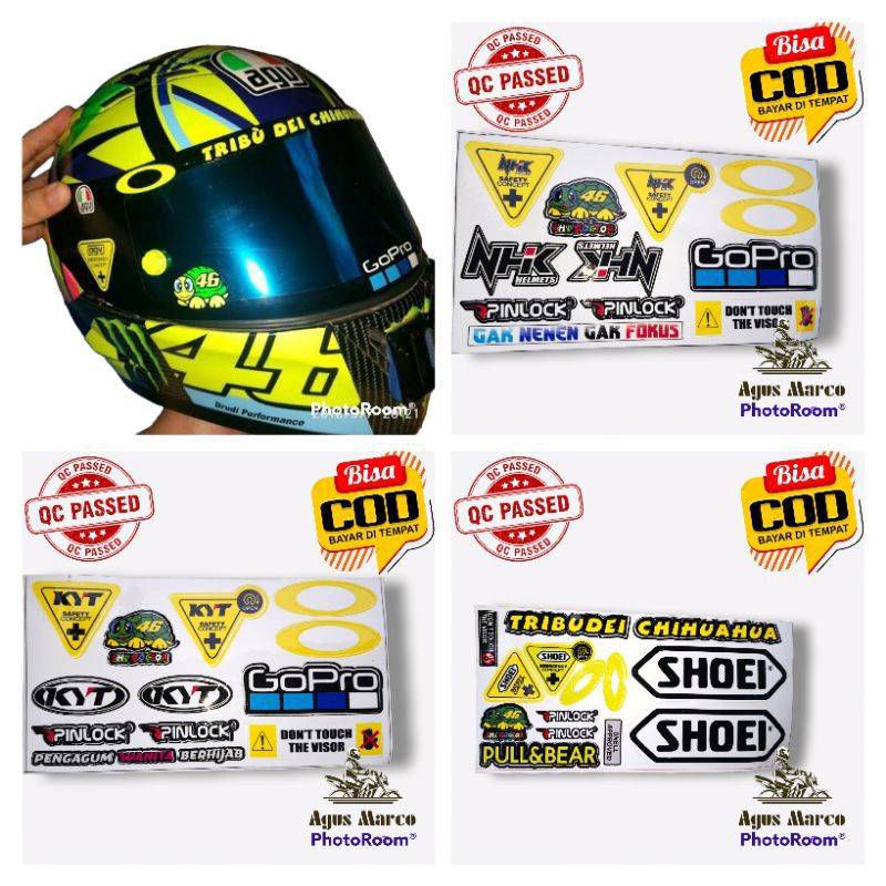 Jual stiker set visor kaca helm KYT NHK SHOEI | Shopee Indonesia
