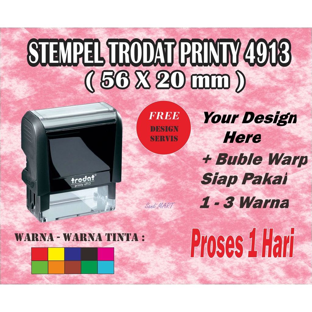 Jual Stempel Trodat 4913 (56x20mm) Stempel Perusahaan Stempel toko ...