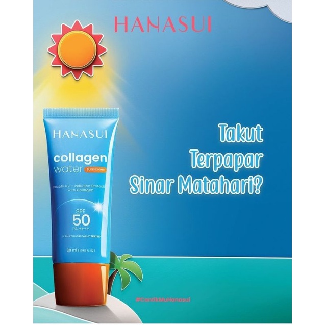 Jual HANASUI COLLAGEN WATER SUNSCREEN SPF 50 PA++++/30ML | Shopee Indonesia
