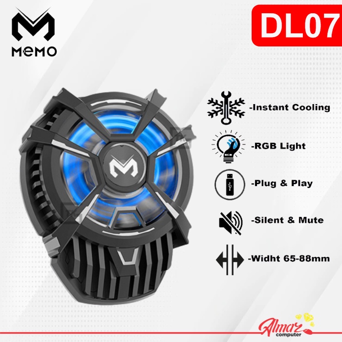 Jual MEMO DL07 Fan Cooler Radiator Pendingin HP Cooling Pad Fan Gaming ...