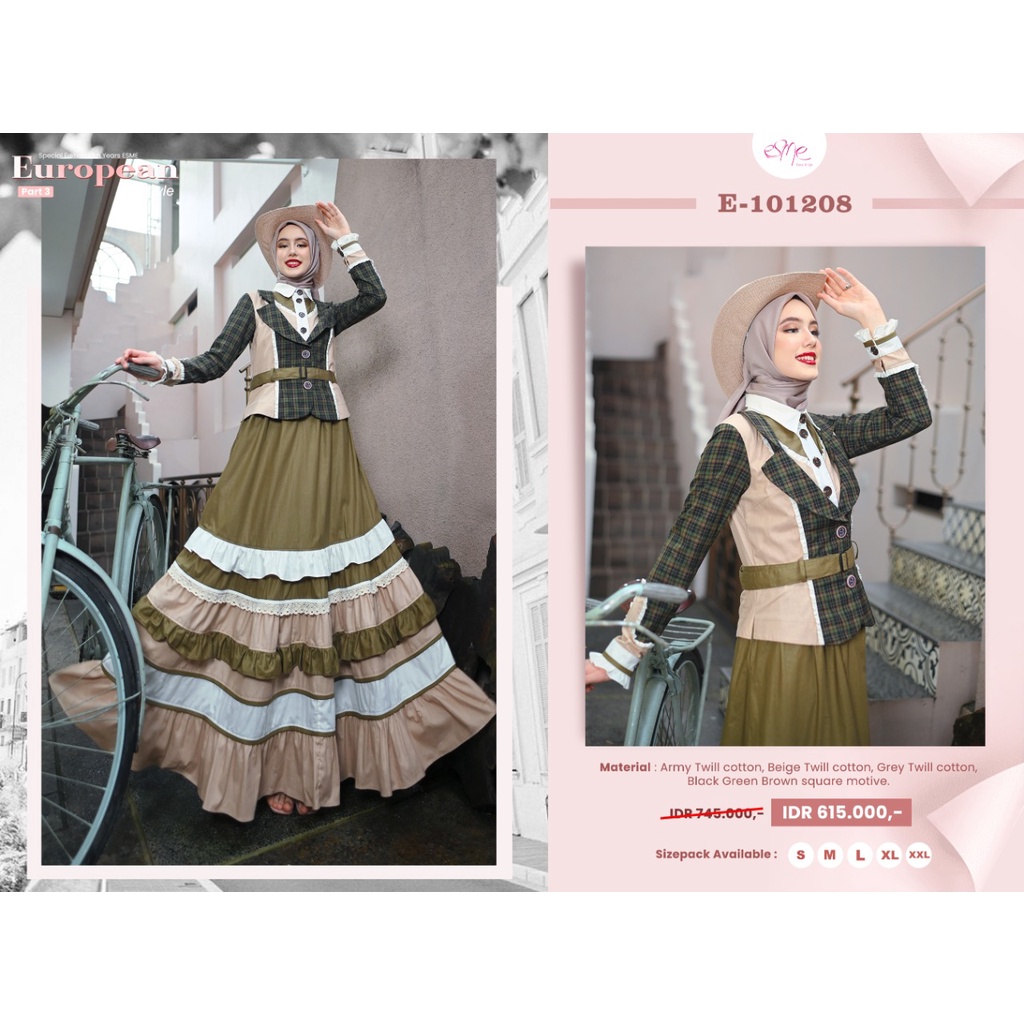 Jual ESME FASHION - E-101208 - EUROPEAN STYLE part 3 -DRESS - GAMIS DEWASA - PRODUK ORIGINAL ...