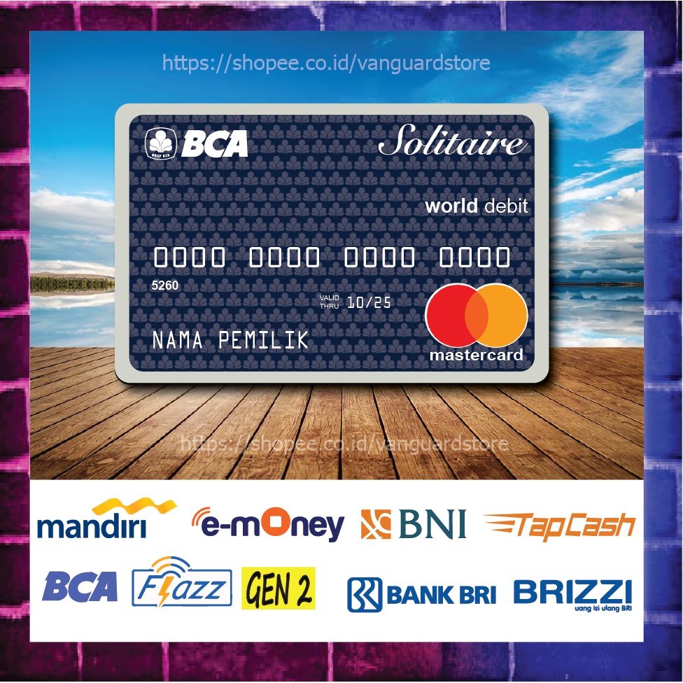 Jual KARTU E MONEY E TOLL SOLITAIRE MASTERCARD DEBIT EMONEY MANDIRI FLAZZ BCA BNI TAPCASH BRIZZI ...