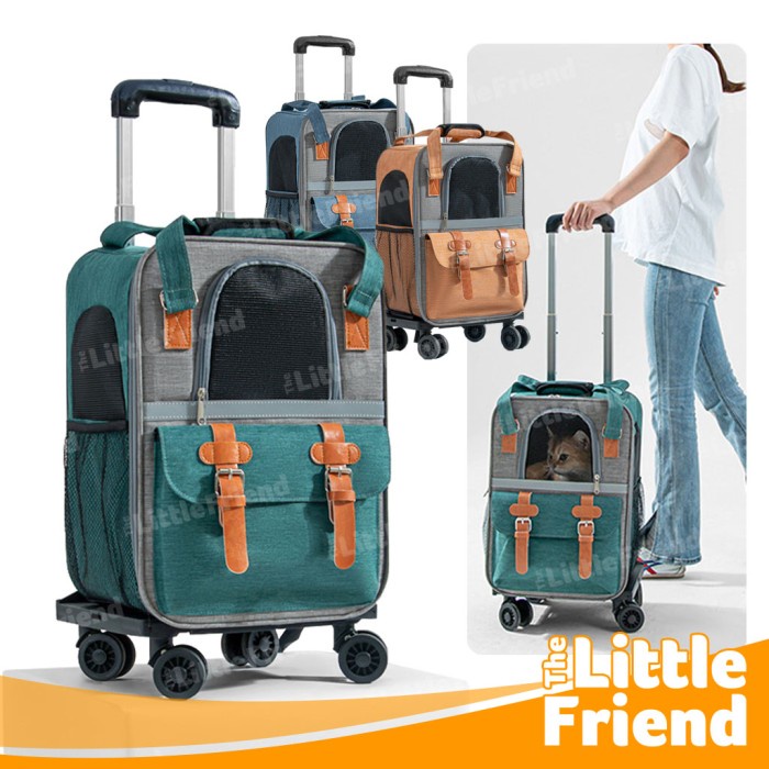 Jual Tas Trolley Anjing Kucing Tas Koper Troli Backpack Untuk Hewan 4 ...