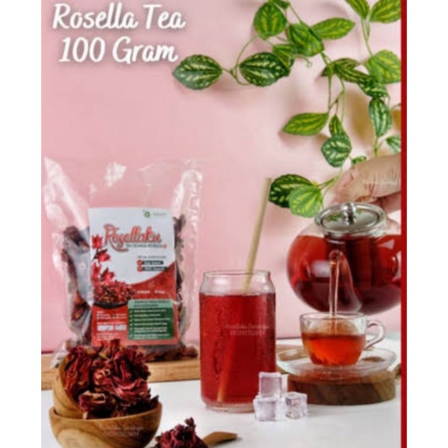Jual Teh bunga rosella 100 gram/teh rosela/tea hibicus/rosela | Shopee Indonesia