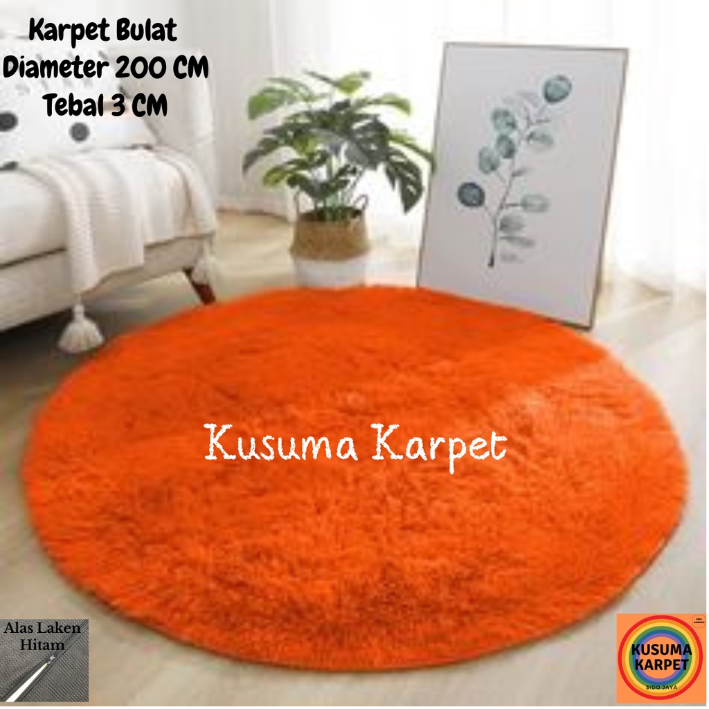 Jual Karpet Bulat Diameter 200 CM Tebal 3 CM (BUSA ROYAL FOAM ORIGINAL ...