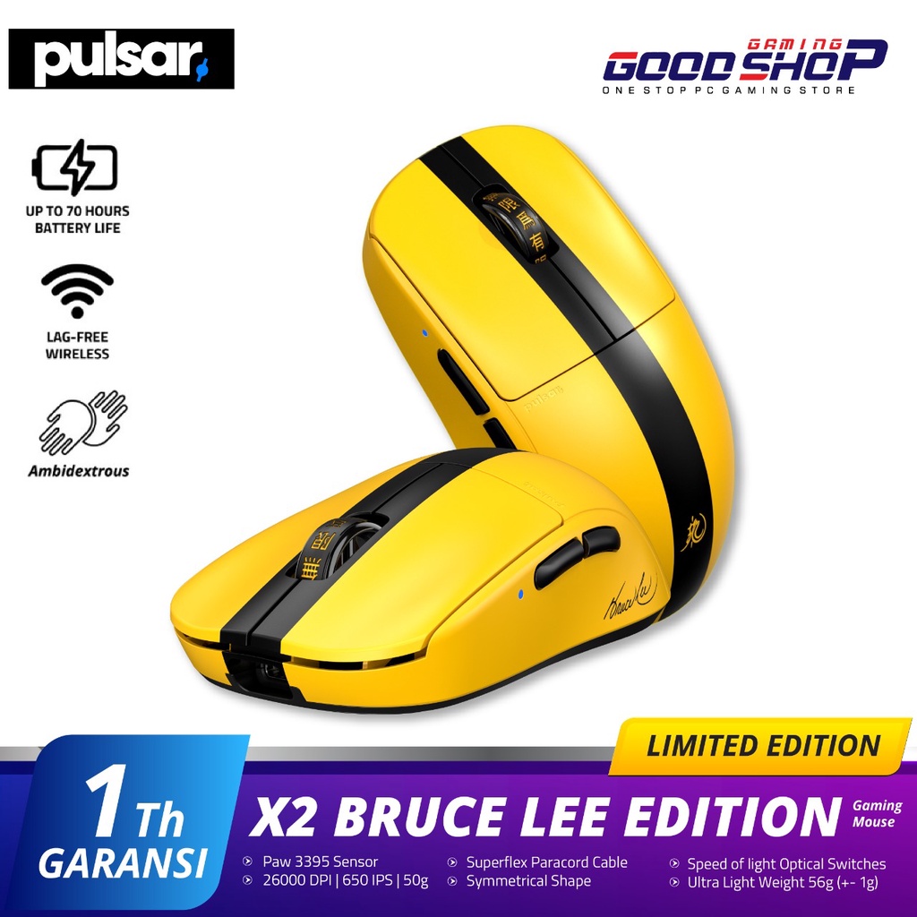 Jual Pulsar X2 Gaming Mouse Bruce Lee Edition | Shopee Indonesia