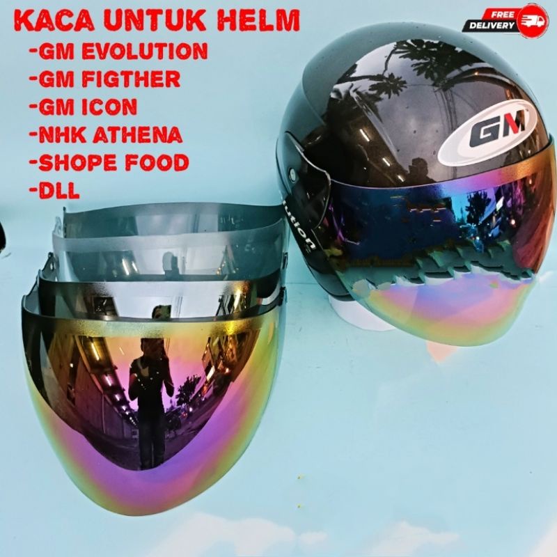 Jual Kaca Helm GM Evolution / Kaca Helm GM Figther harga grosir ...