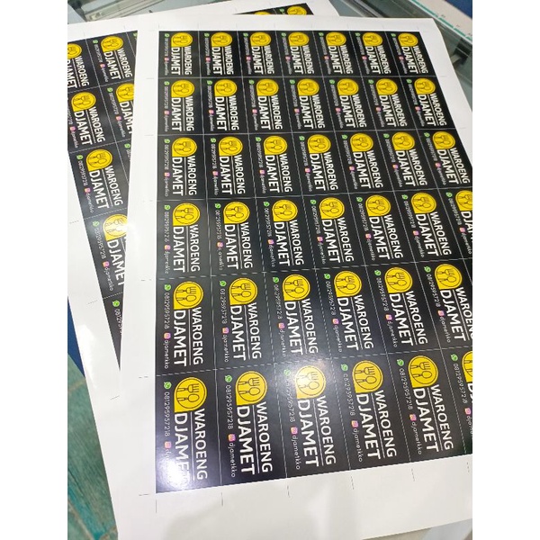 Jual Cetak Lebel / kemasan Bahan (Stiker Vinyl glossy) Merek Quantac ...