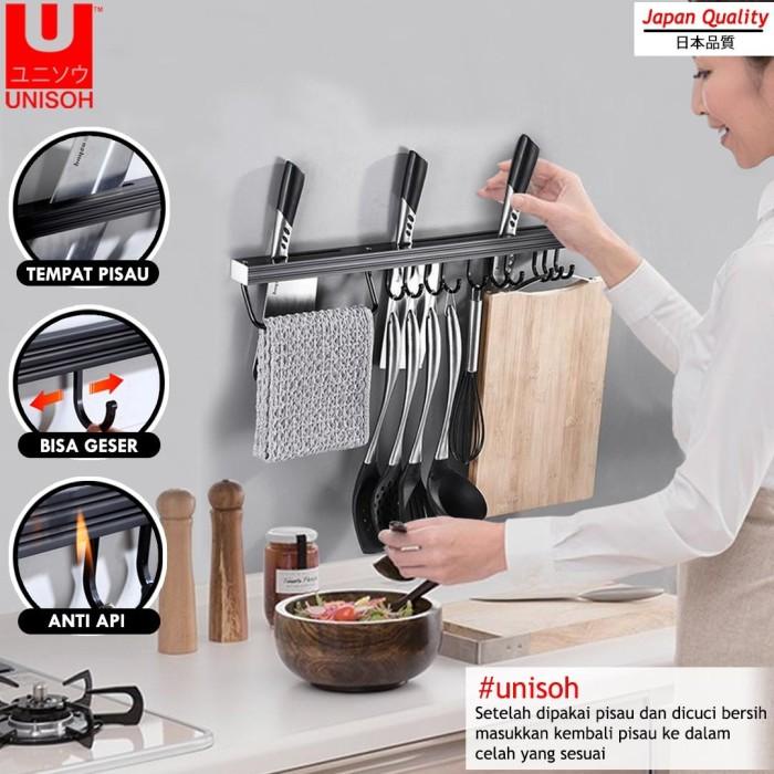 Jual UNISOH RAK DAPUR GANTUNG RAK PISAU ALUMINIUM RAK PERALATAN DAPUR ...