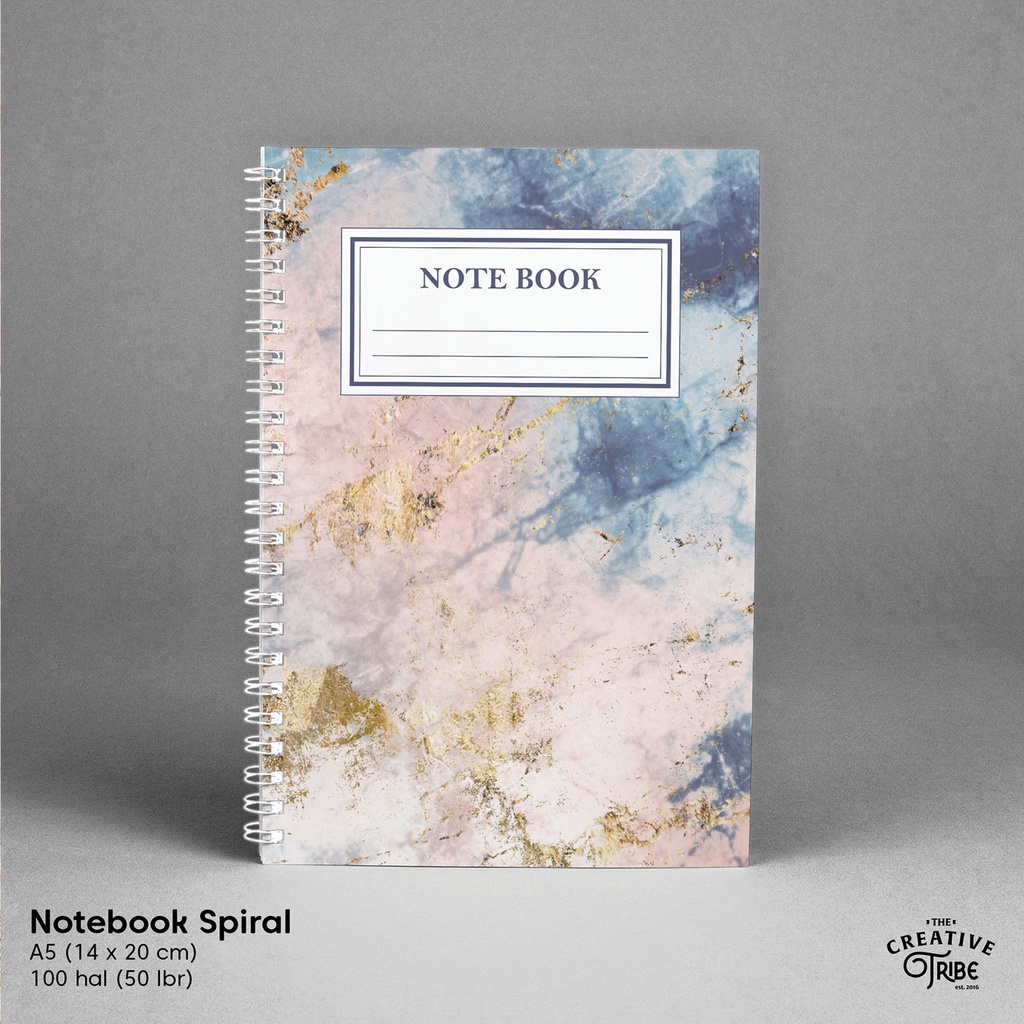 Jual Buku Catatan Spiral A5 Marble - 100 Hal Notebook Notes Block note ...
