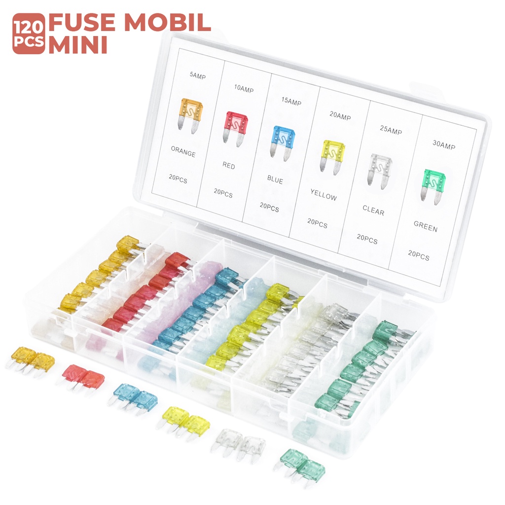 Jual Allefix Fuse Mobil Sikring Mobil 5AMP-30AMP 1 Set 120PCS- 6608 ...
