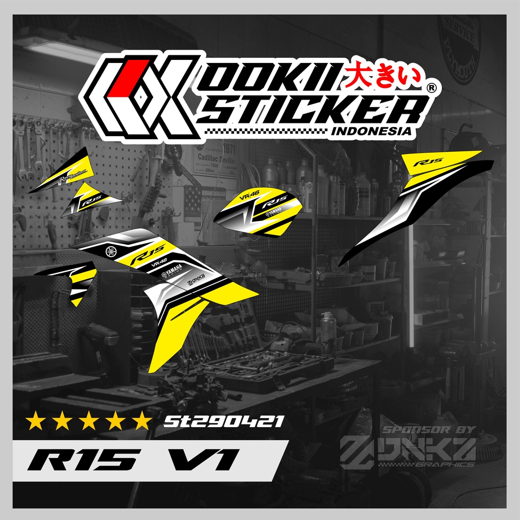 Jual Stiker R15 V1/V2 Decal Striping R15 V1/V2 Premium Racing ST290421 ...