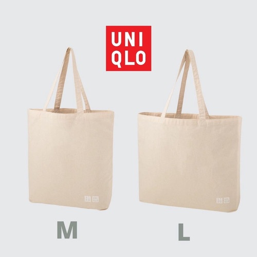 Jual Uniqlo Eco Tote Bag BIG SALE | UNIQLO TOTE BAG KANVAS ECO FRIENDLY ...