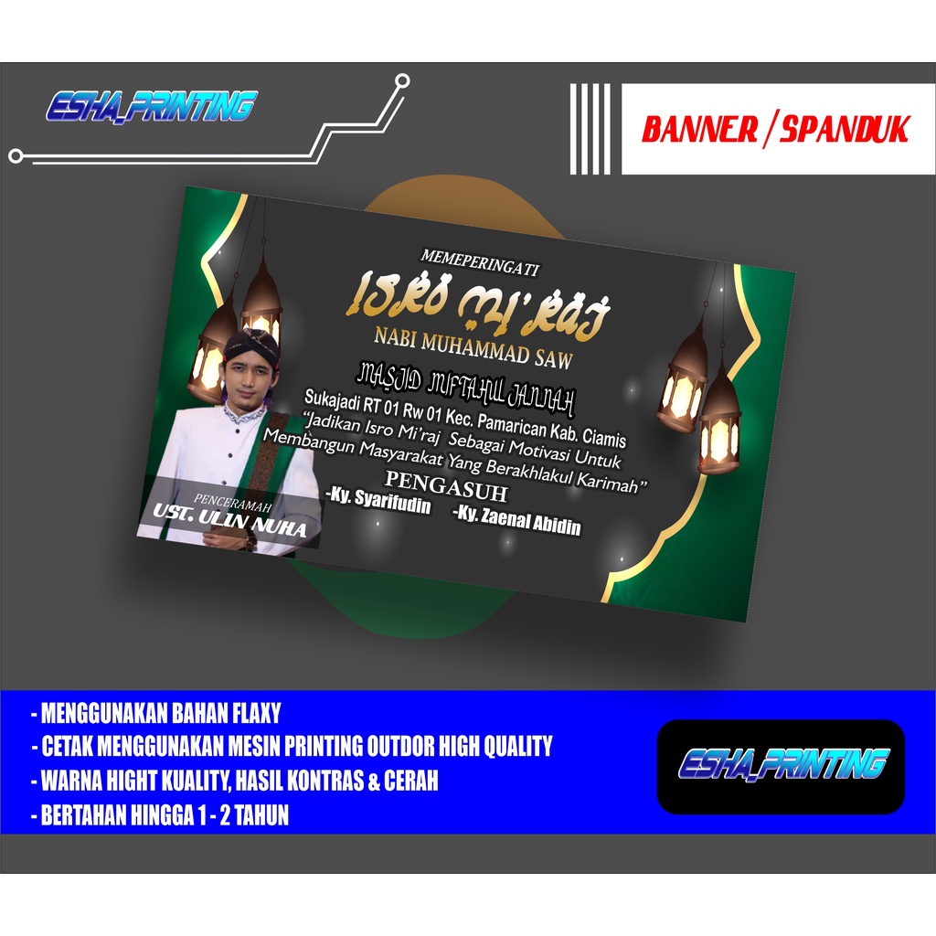 Jual CETAK BANNER PANGGUNG ISRO MI'RAJ / CETAK BANNER ISR0 MI'RAJ BEBAS ...