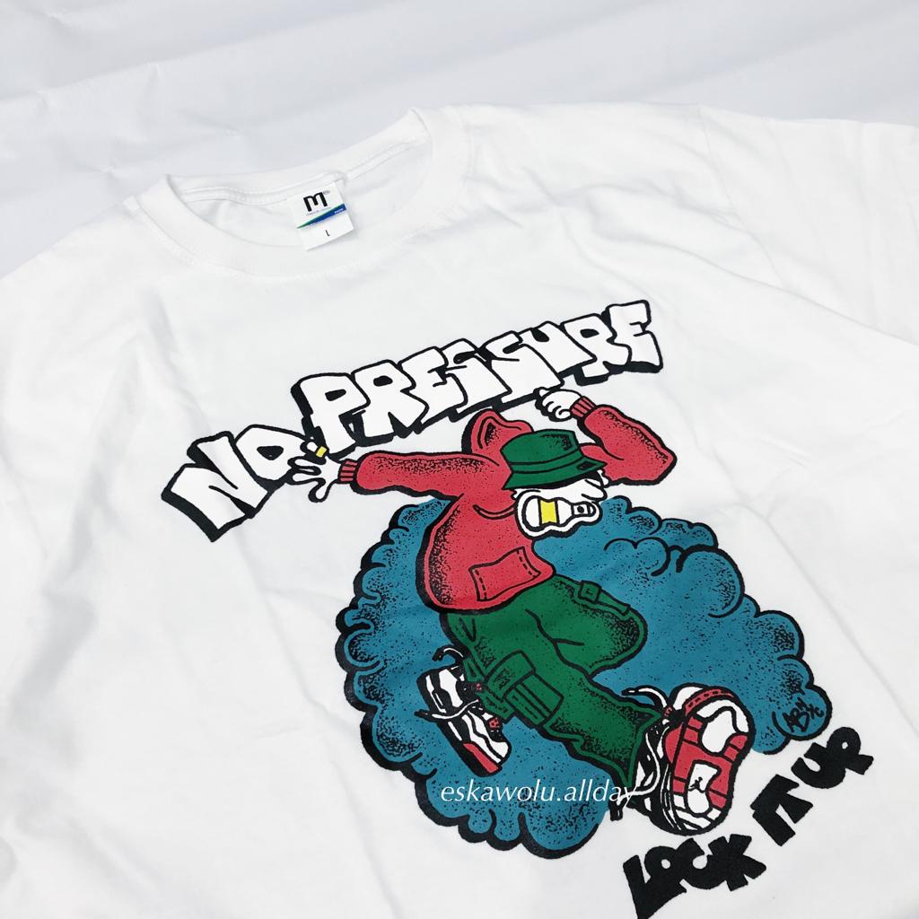 Jual NO PRESSURE - LOCK IT UP WHITE TSHIRT OFFICAL MERCH TOUR INDONESIA ...