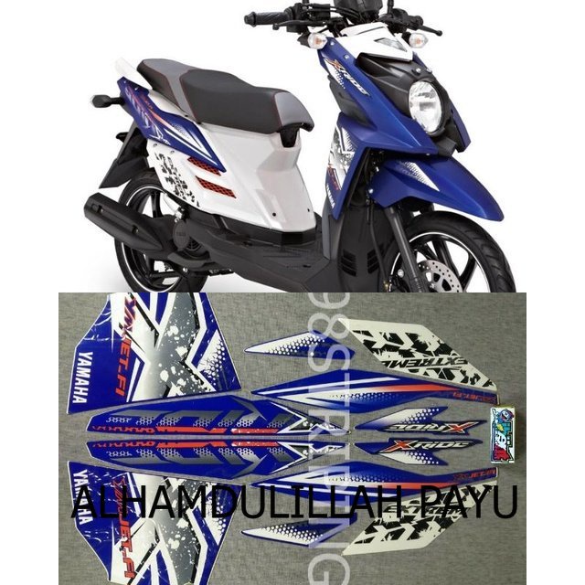 Jual STIKER STRIPING X RIDE BIRU TAHUN 2013 LIS STANDAR ORI YAMAHA ...