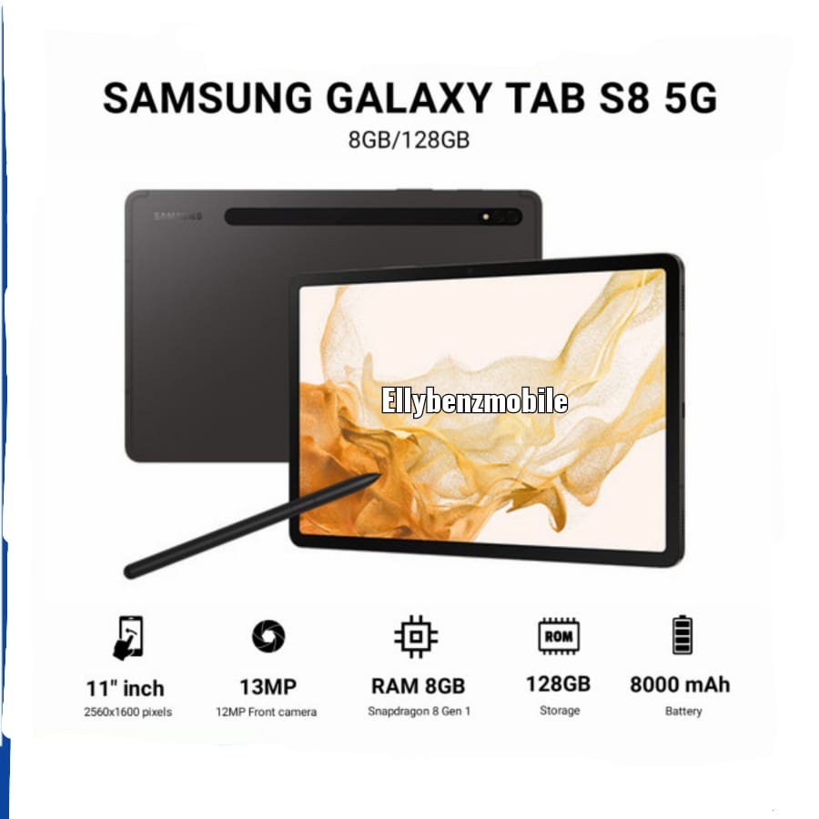 Jual Samsung Tab S8 5G 8/128GB New Garansi Resmi Samsung | Shopee Indonesia