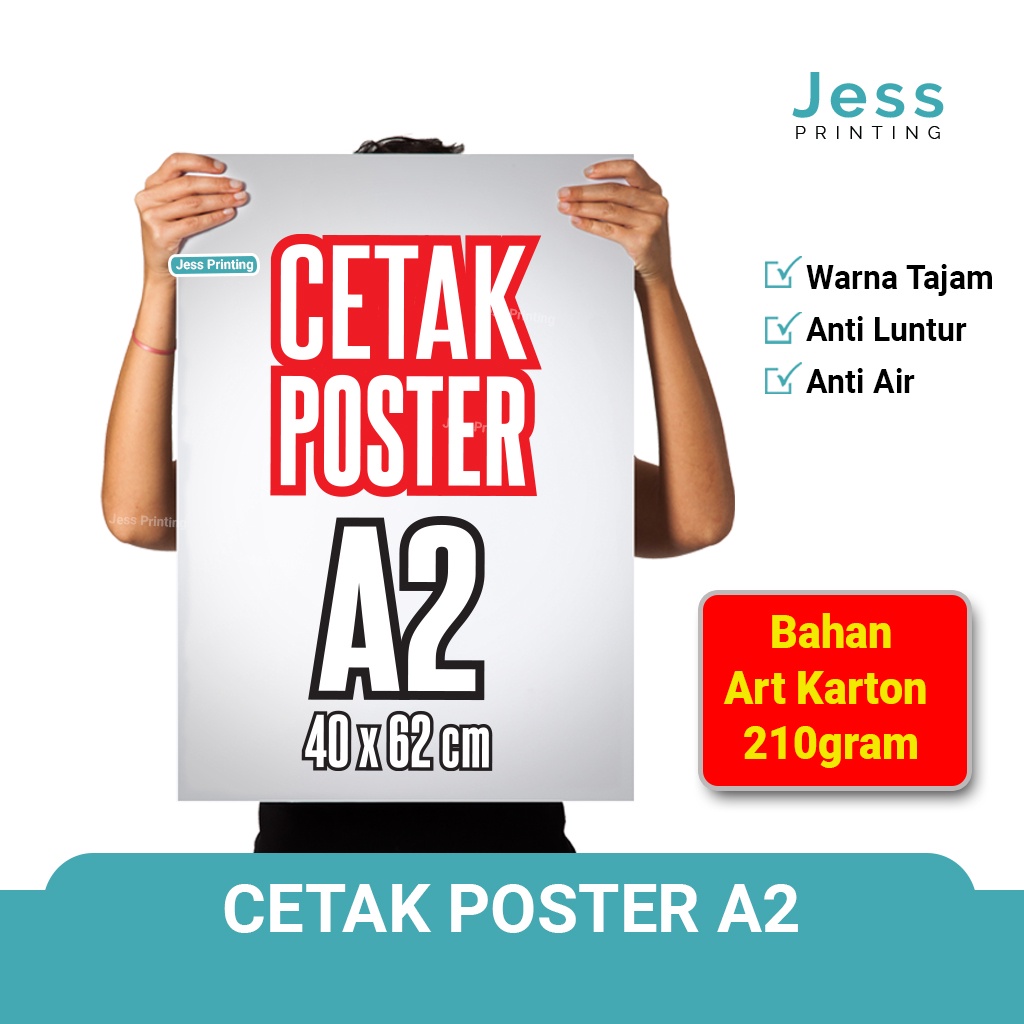Jual Cetak Poster A2 Murah Mengkilap Bahan Art Karton 210 gram Anti Air | Shopee Indonesia