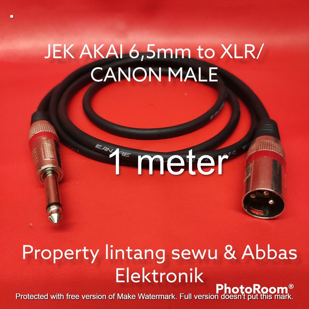 Jual KABEL MIC JEK AKAI 6.5MM TO XLR CANON MALE 1 METER | Shopee Indonesia