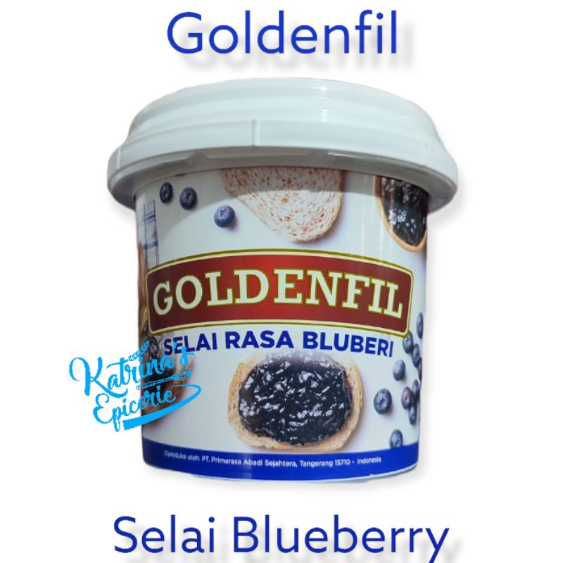 Jual Goldenfil Blueberry Jam 1 Kg Selai Buah Bluberi Kemasan Ember Pail ...