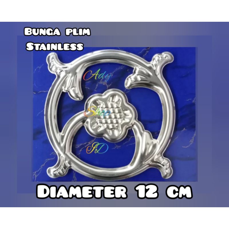 Jual Bunga plim stainless ukuran diameter 12cm dua muka hiasan pagar ...