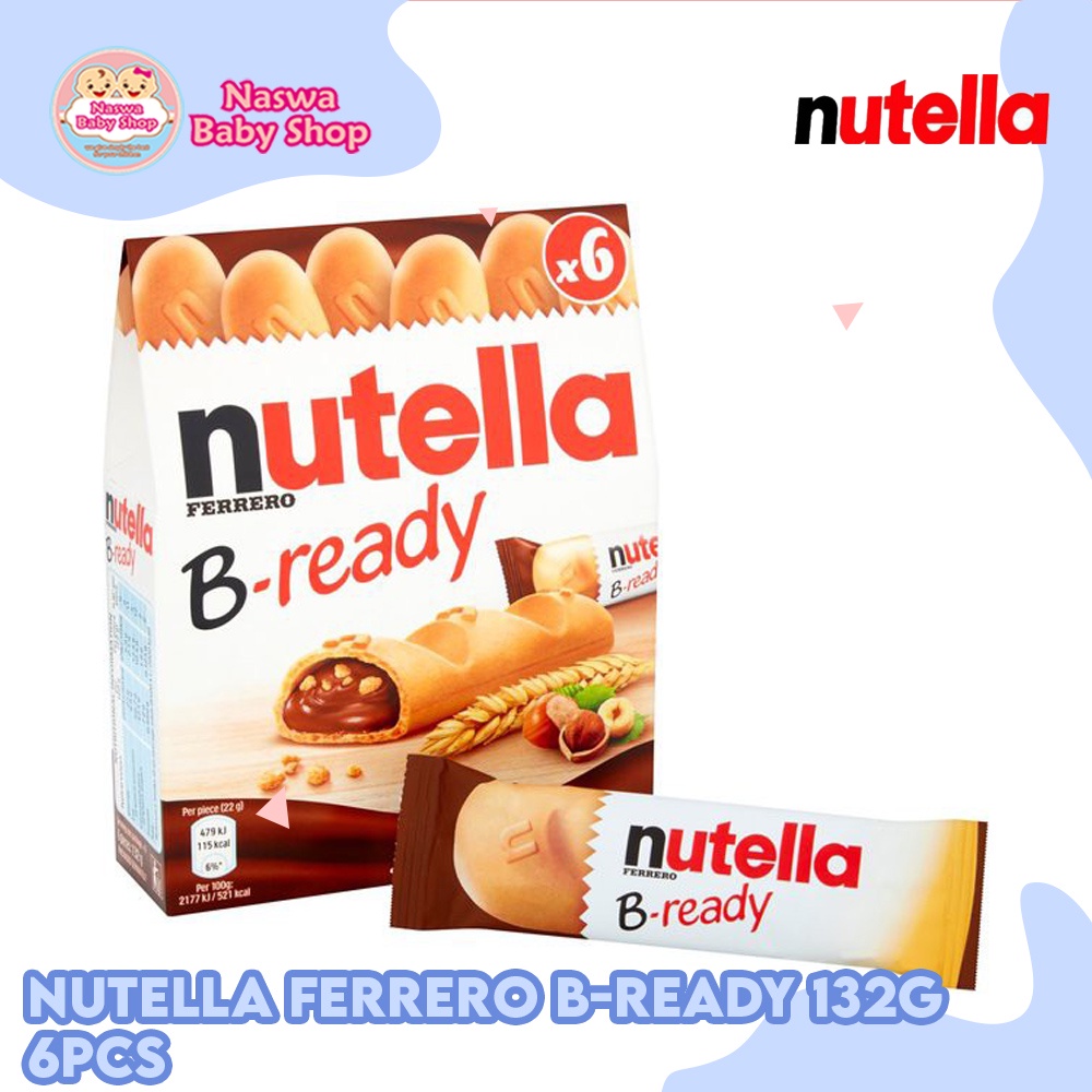 Jual Nutella Ferrero B-ready Wafer Kacang Hazelnut Cokelat Isi 6pcs ...