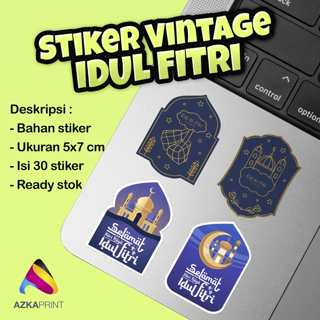 Jual Stiker Vintage Lebaran - Cutting Stiker Idul fitri | Shopee Indonesia